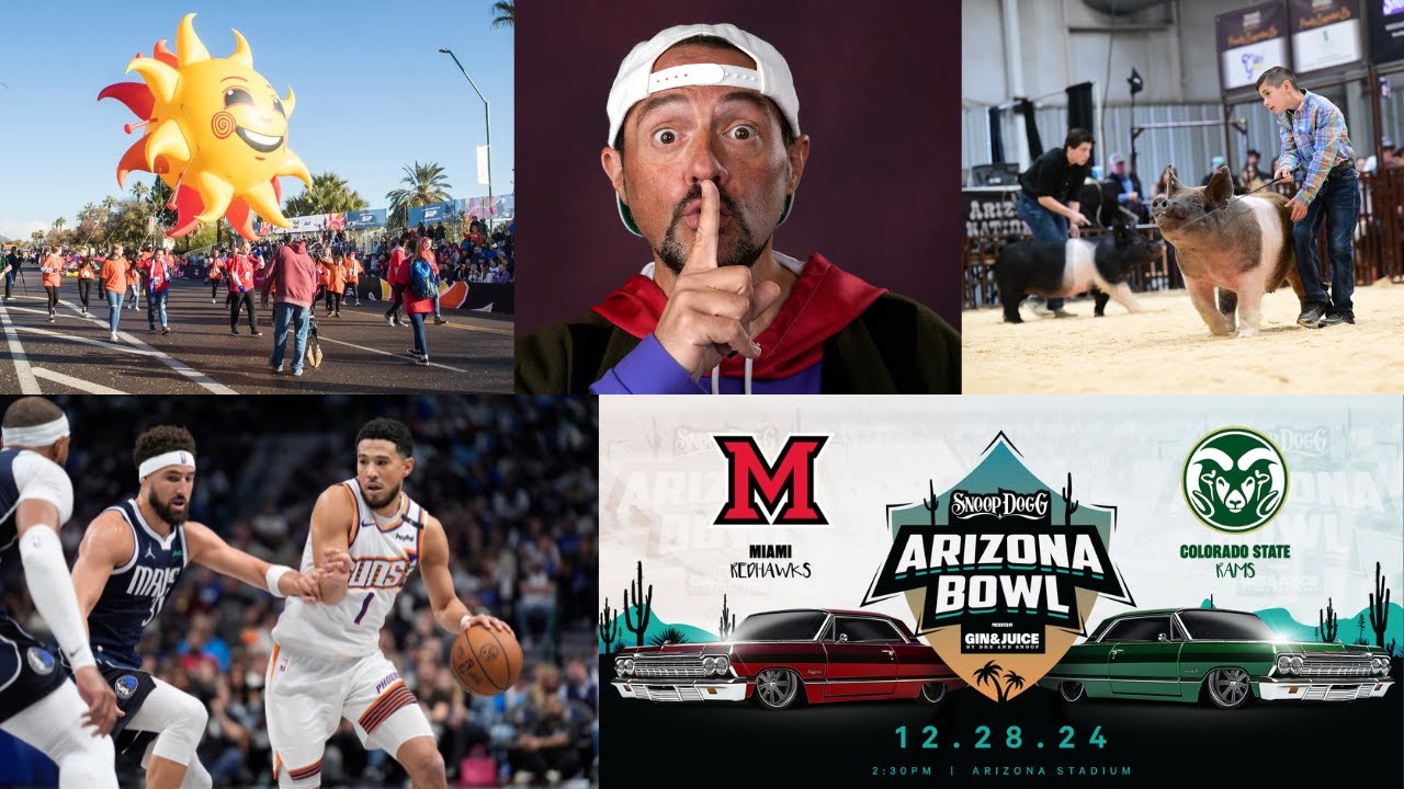 Things to do: Fiesta Bowl Parade, AZ National Livestock Show, Kevin Smith, Mavs vs. Suns - YouTube