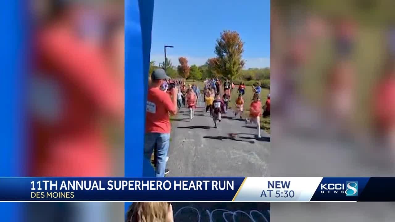 Little heroes save the day at superhero heart run - YouTube