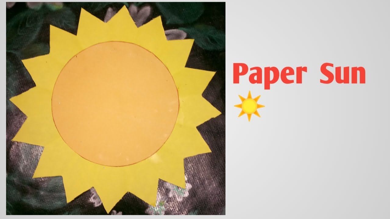 How To Make Paper Sun /Kids Special - YouTube