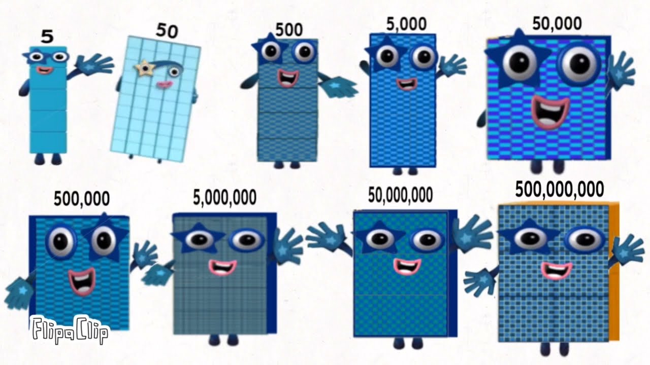 Numberblocks 5 to 500 million dance to the beat of the music - YouTube