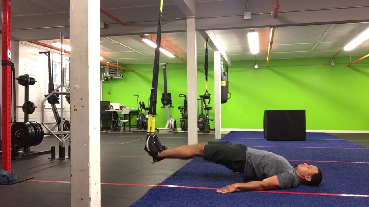 Trx hamstring curl - YouTube