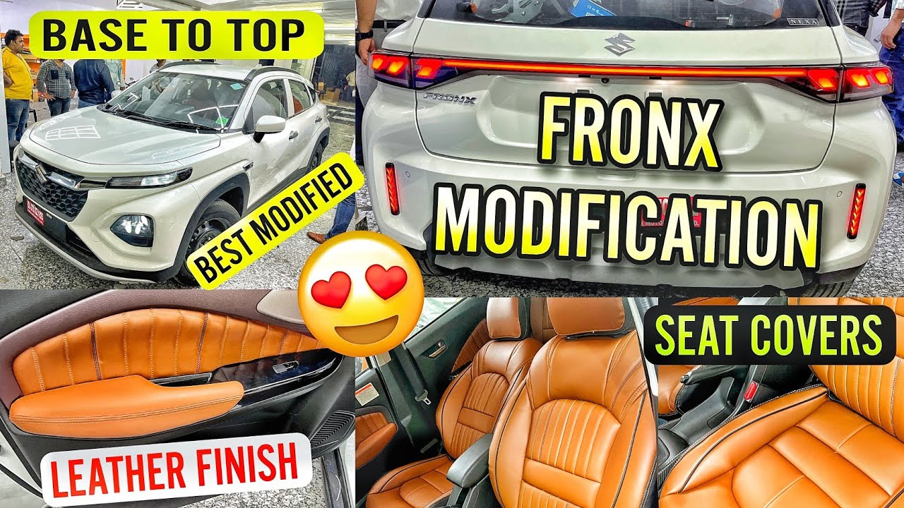 #FRONX full MODIFICATION In Best Price 😍 | Seat Covers Interior Tail ...