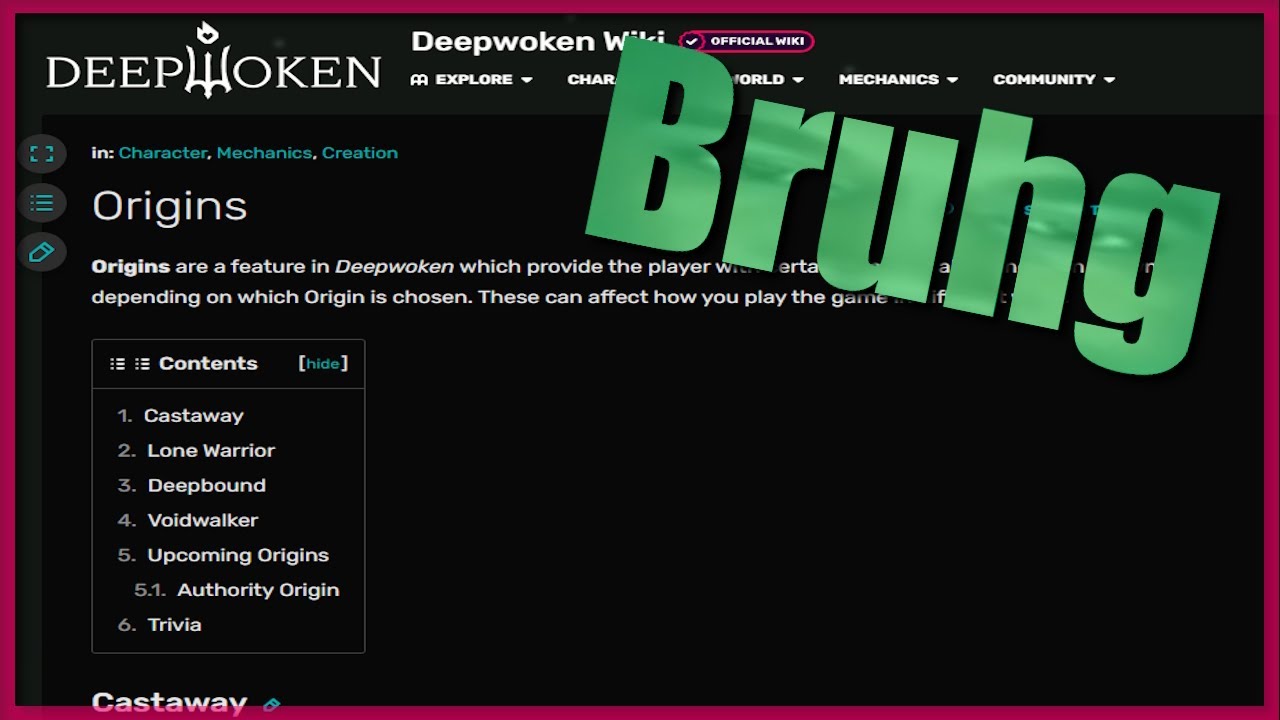 THE BIG ORIGINS ISSUE【Deepwoken】 - YouTube