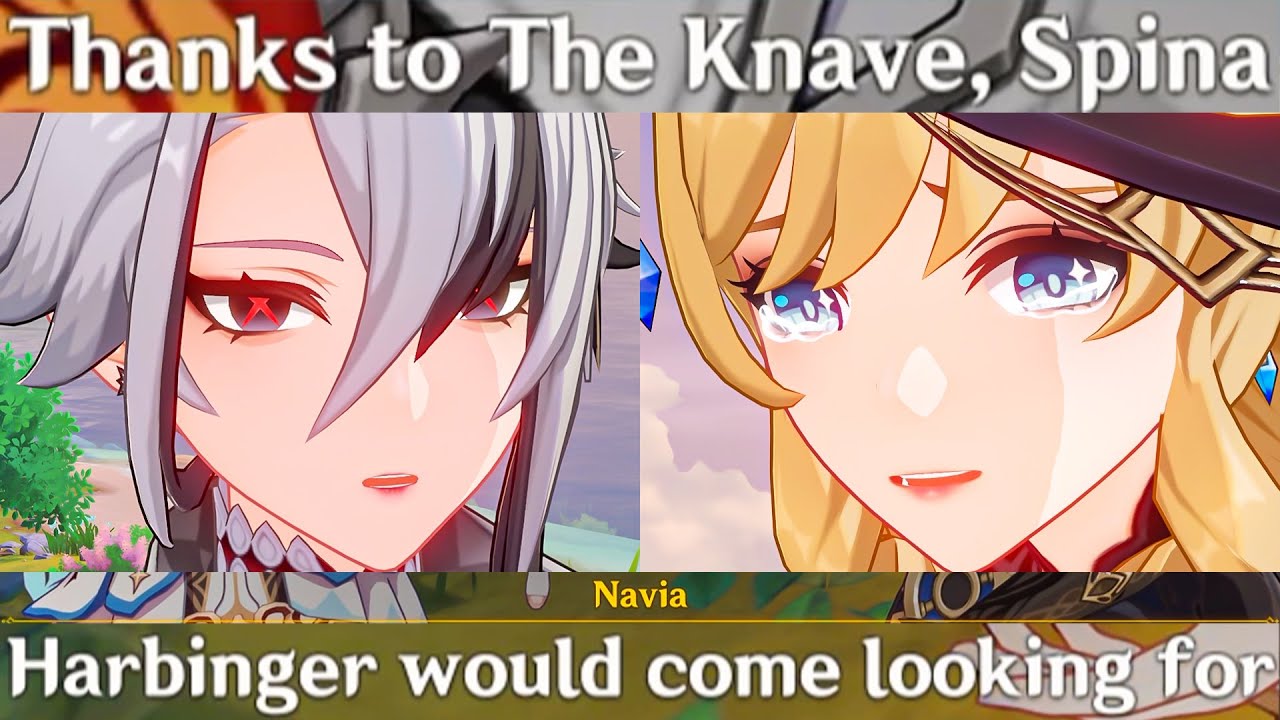 WHY?? KNAVE Helped Crying NAVIA Cutscene Genshin Impact Fontaine ...