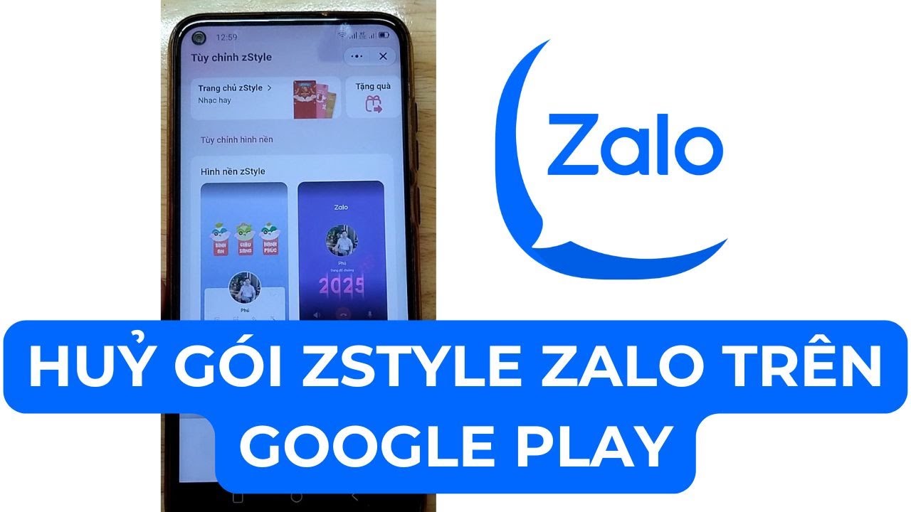 Hướng dẫn huỷ gói zStyle Zalo trên Google Play - YouTube