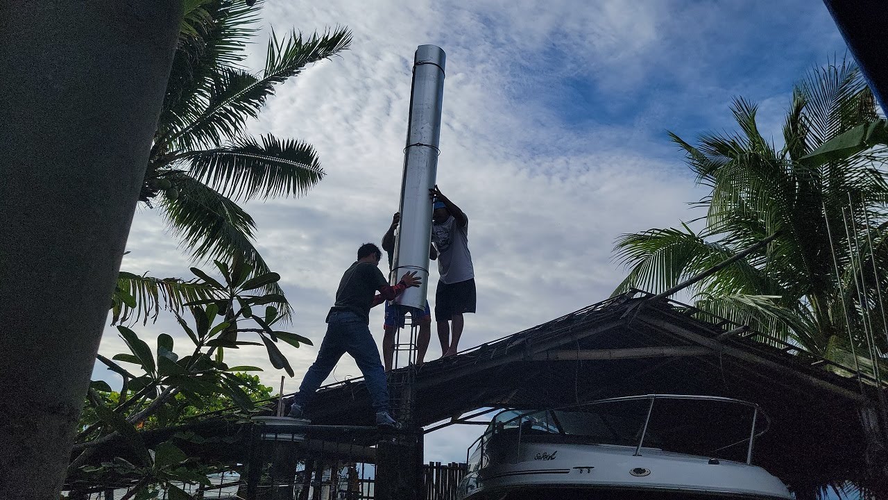 Philippines Beach House Build Day 354 The Pavilion Deck Project Begins ...