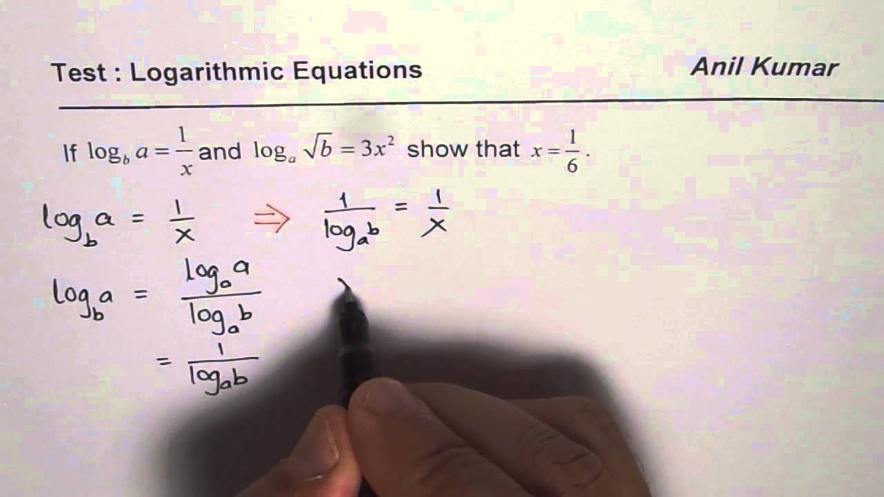 Apply Logarithm Laws to Evaluate and Prove Value of UnknownQuestion ...