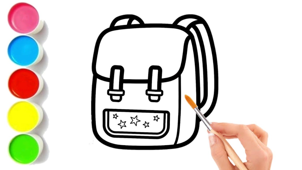 How to draw a school backpack. #bag - YouTube