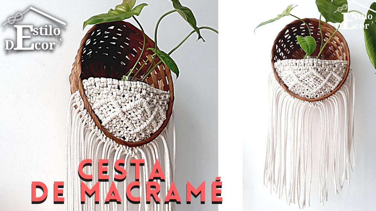 👌MACRAMÉ EN CESTA | Rombos | Estilo y decor - YouTube