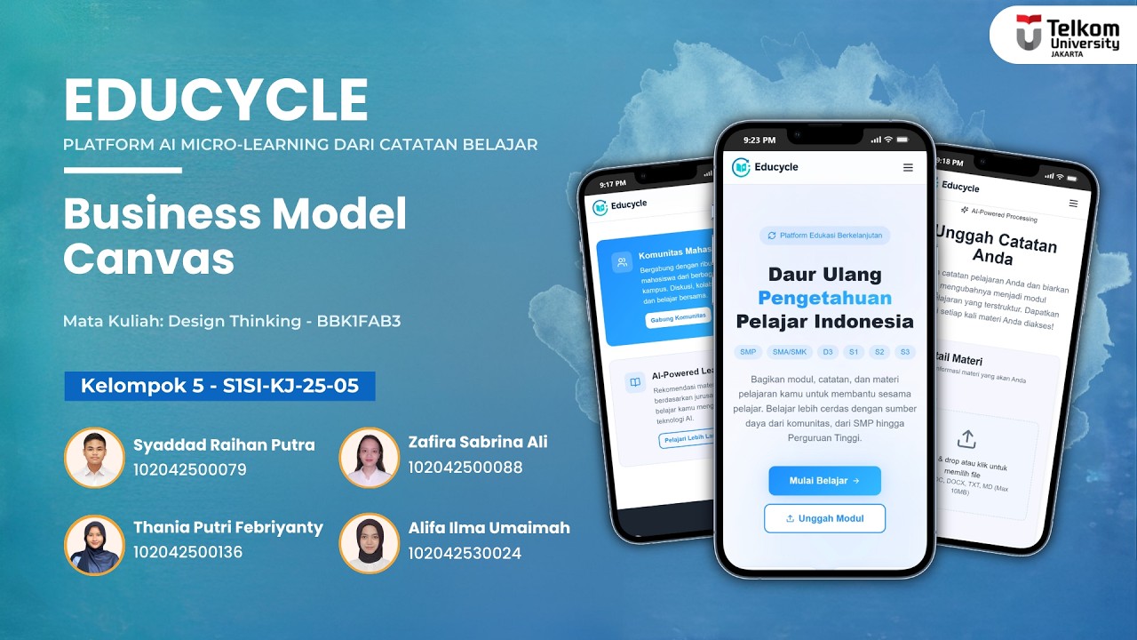 Business Model Canvas - Kelompok 5 S1SI-KJ-25-05 - Telkom University ...