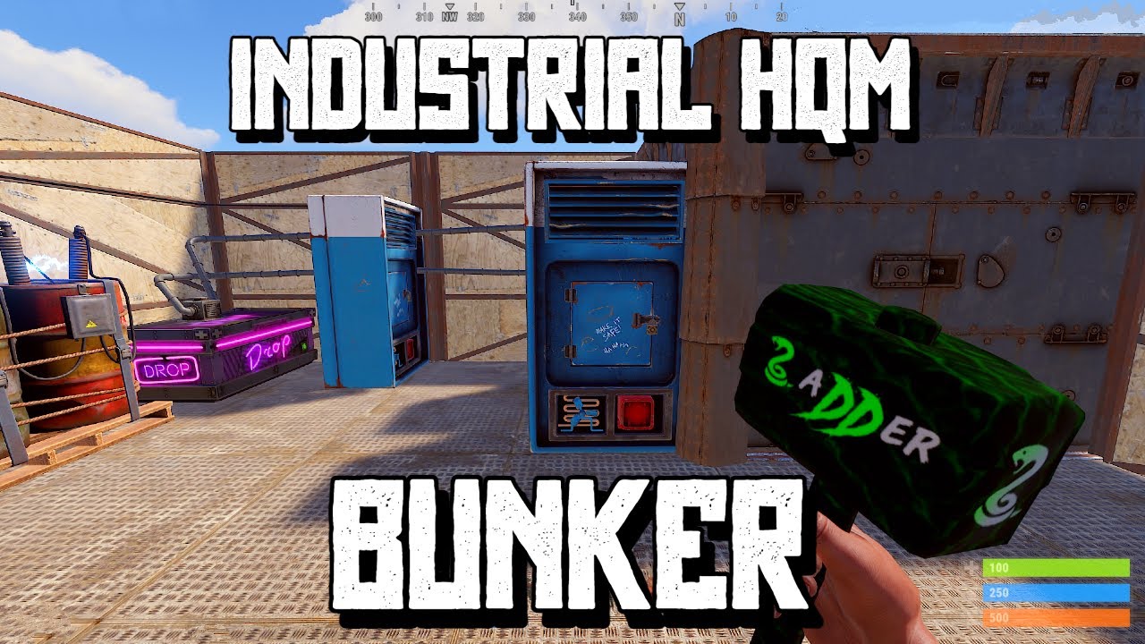 Industrial HQM BUNKER in Rust with added ANTI GRIEF - YouTube