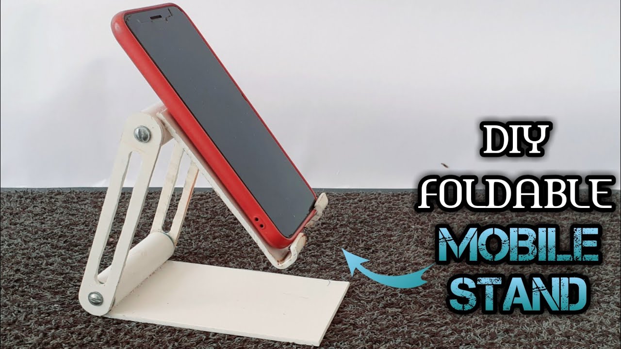 How to make a foldable mobile stand | PVC pipe is all you need - YouTube