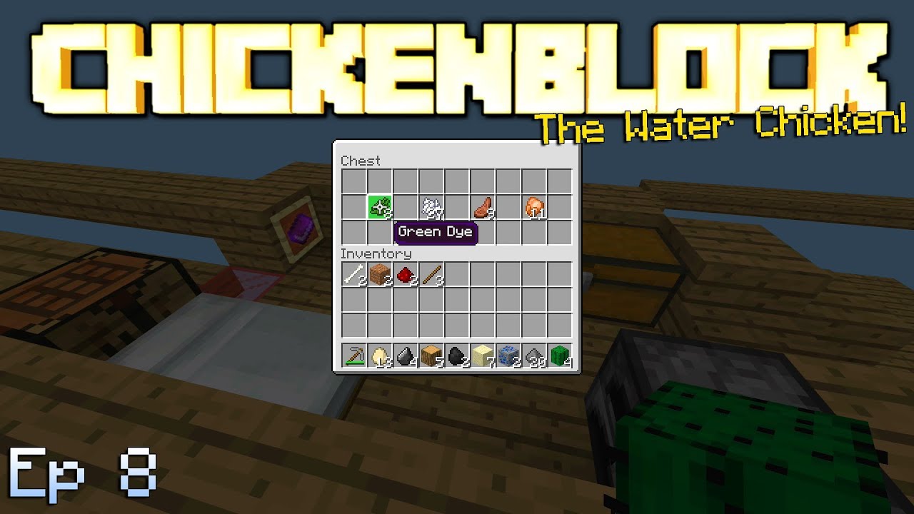 Minecraft: ChickenBlock LP Ep 8 "The Water Chicken" - YouTube
