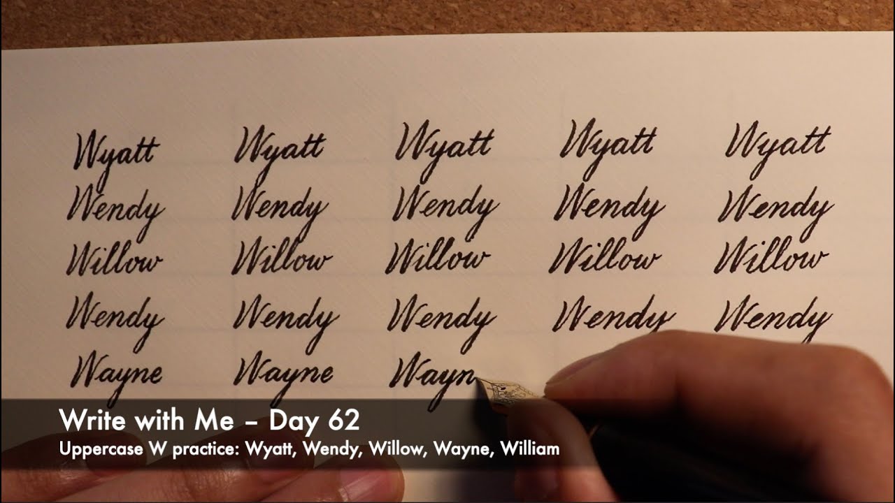 Improve Cursive Handwriting Day 62 | Practice With Me | popular names ...