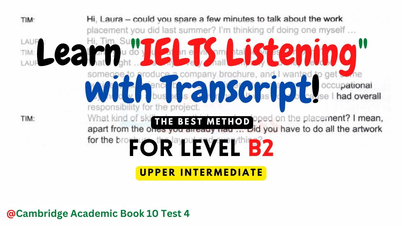 Quick METHOD to Learn IELTS LISTENING | UPPER INTERMEDIATE | Cambridge ...