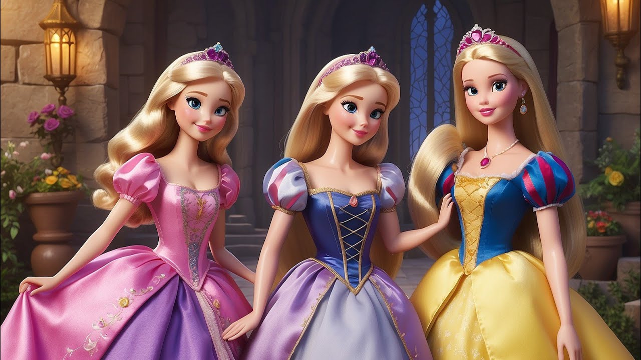 "Barbie, Rapunzel and Snow white adventure" | Barbie Full movie ...