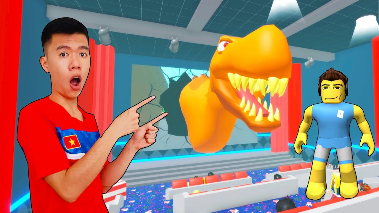 Nhân BiBi Trốn Thoát Khỏi Rạp Chiếu Phim Bất Ổn Trong Roblox Escape The ...