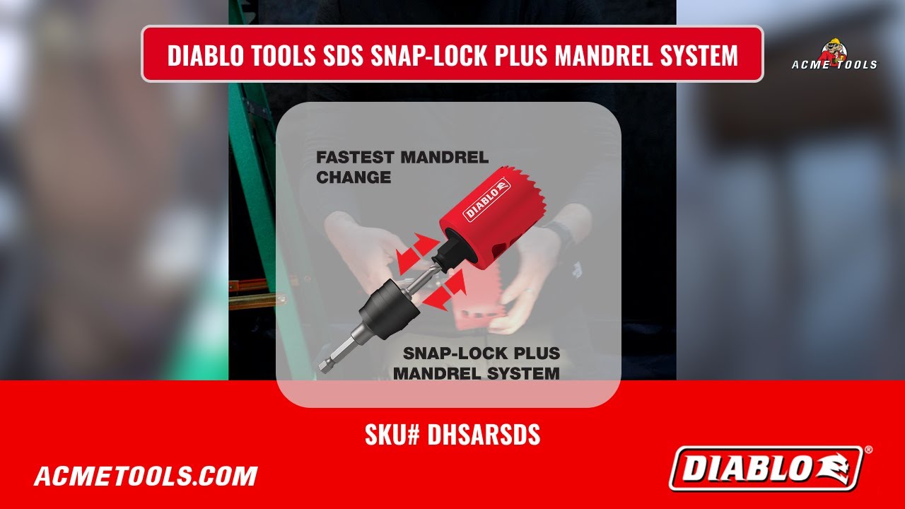 Diablo Tools (DHSARSDS) SDS Snap-Lock Plus Mandrel System - YouTube