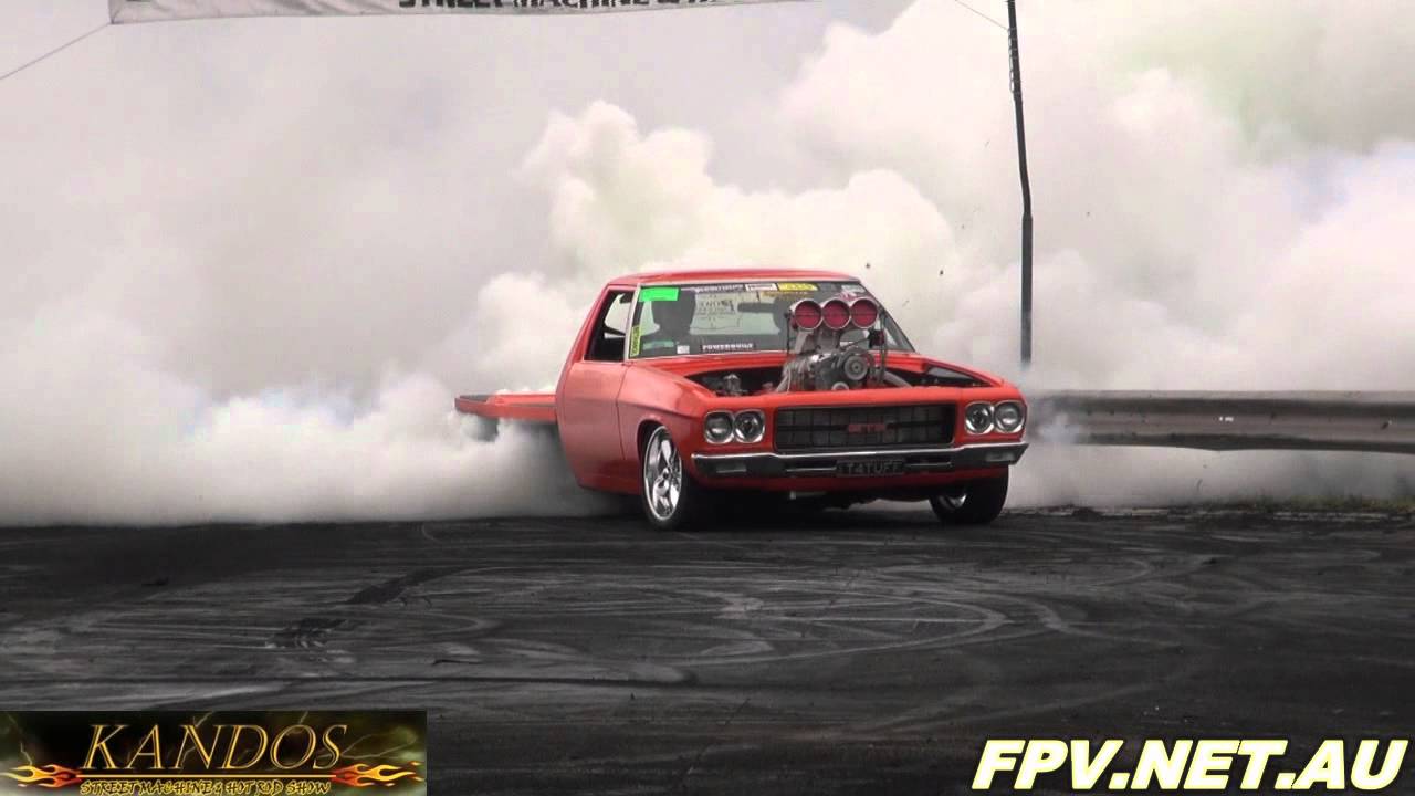 BLOWN V8 HOLDEN UTE ( T4TUFF ) BURNOUTS AT KANDOS 2012 - YouTube