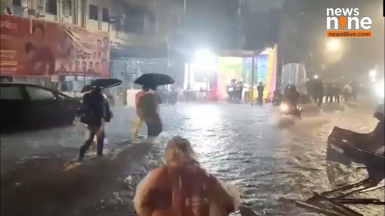 Mumbai: Waterlogging witnessed in Elphinstone Road area of Mumbai as heavy rain lashes the city ...