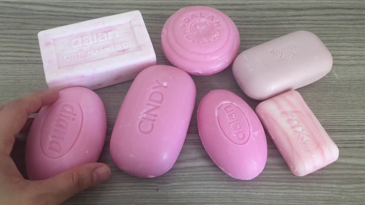 Satisfying Pink Soaps 💕 ASMR / Soap Cutting - Relax & Enjoy - YouTube
