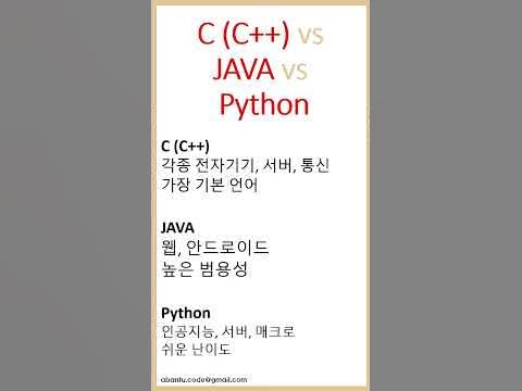 C언어 vs JAVA vs Python 차이점과 활용 분야 - YouTube