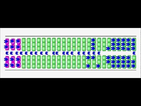 Airplane boarding simulation: Back-to-Front - YouTube