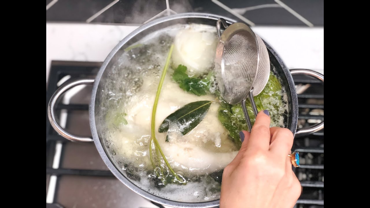 Hot To Make Stock | Simple Recipe For Homemade Chicken Stock | Rouba's ...