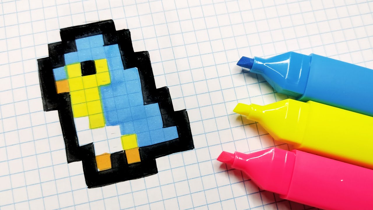 Handmade Pixel Art - How to draw Parrot #pixelart - YouTube