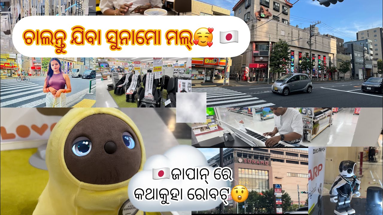 Chalantu buli jiba japan ra Sunamo Mall ku🇯🇵 | talking robot| clean ...