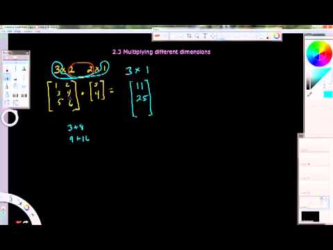 pre calc 2.3 multiplying matrices different dimensions - YouTube
