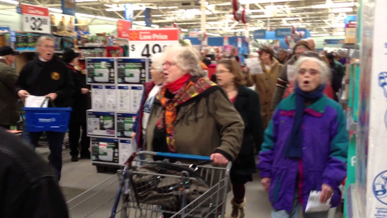 Ellsworth Walmart flash mob, part 3 - YouTube