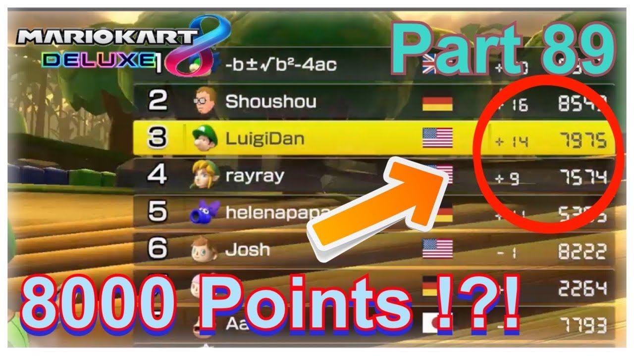 MK8 Online - Finally hit 8000 points !!! - YouTube