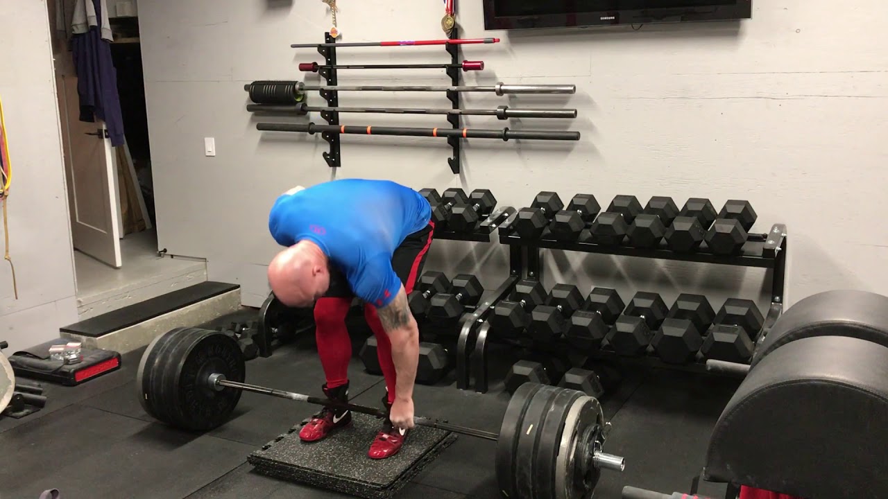 3 inch deficit deadlift 425 lbs 6 reps raw strength powerlifting ...