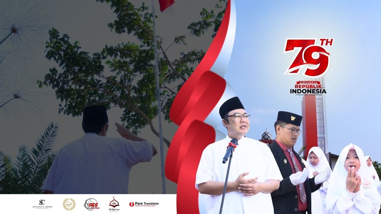 Upacara peringatan HUT ke-79 RI di FEE Center Kampung inggris Pare ...