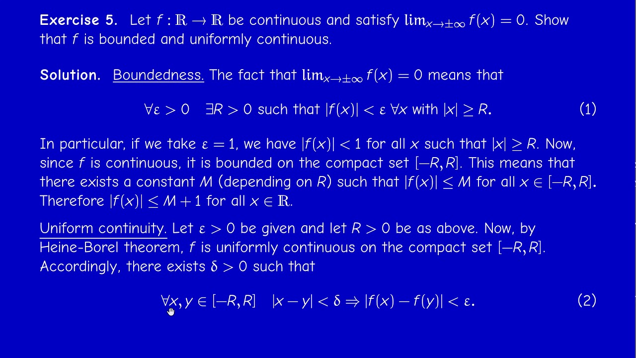 M1106 - Analysis IV - Exercises of Chapter 3 - YouTube