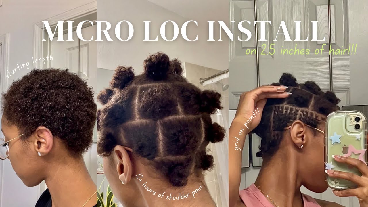 DIY Micro Loc Install on SHORT hair! | loc diaries ep1 - YouTube