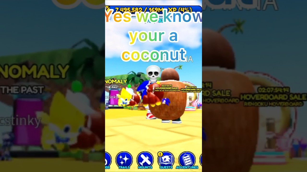 A coconut at Sonic speed simulator? 🥥💨 #sonic #shorts #coconut - YouTube