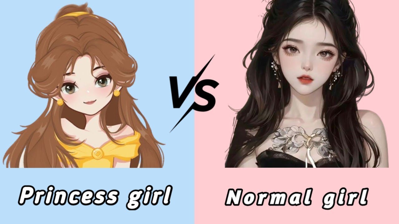 princess girl vs normal girl 🤩☺️ - YouTube
