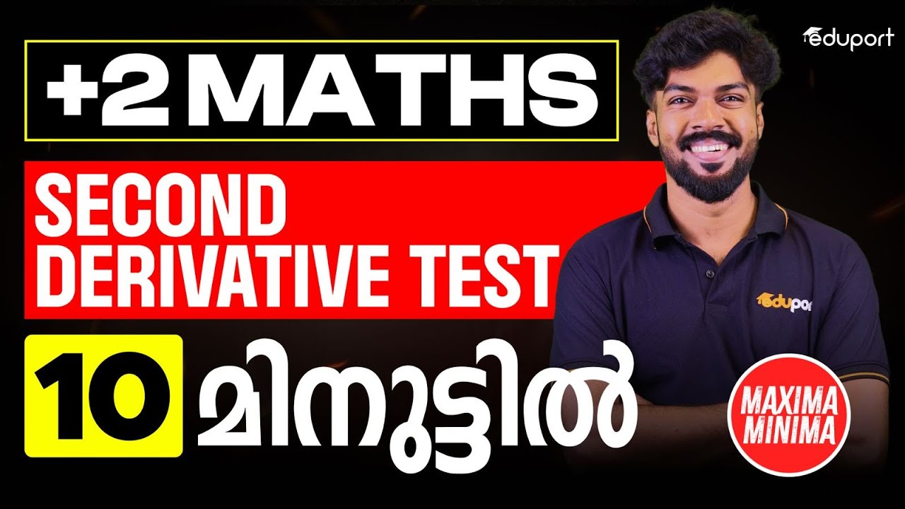 Plus Two Maths Second Derivative Test Maxima Minima | Eduport Plus Two ...