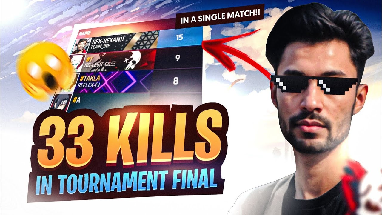 33 KILL'S IN A SINGLE MATCH 🔥|| TOURNAMENT HIGHLIGHTS || RFX-REXAN || ROG8#freefire - YouTube