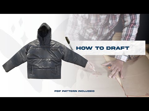 HOW TO DRAFT: Puffer Hoodie Pattern (Printable PDF included)