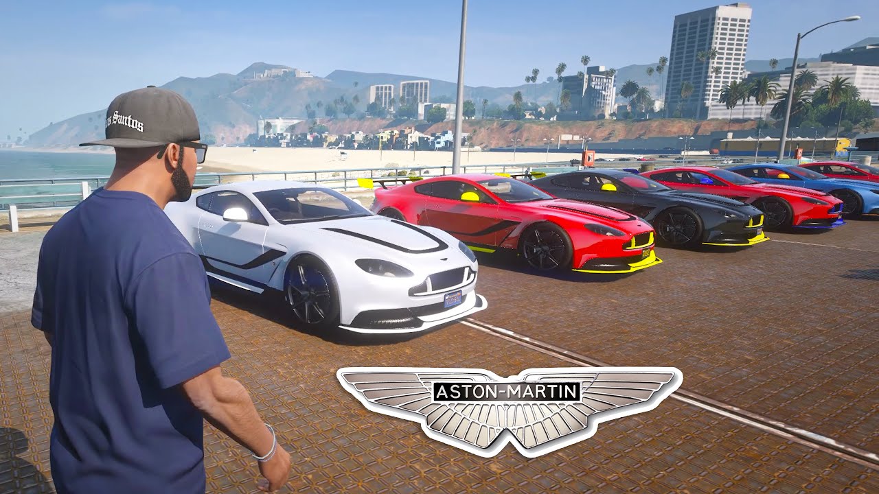 GTA 5 Aston Martin Vantage GT12 + Realistic Engine Sound Gameplay (REAL ...