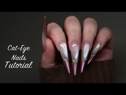 ✨Holo Cat Eye Nails ASMR | Step-by-Step Nail Art Tutorial | Mesmerizing & Satisfying | Ep.48