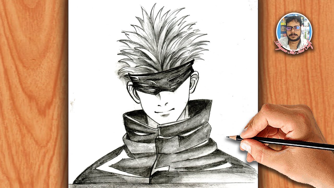 How to draw Gojo Satoru step by step | How to draw anime step by step ...