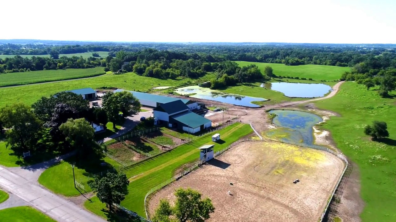 Fly over of Triple K Stables in Oregon, Wisconsin - YouTube