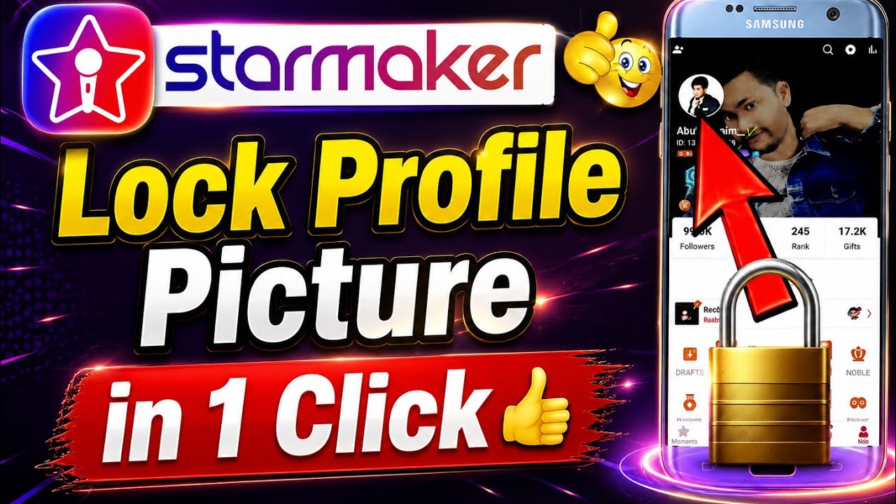 How To Lock Profile Picture on StarMaker | Lock Profile Picture on ...