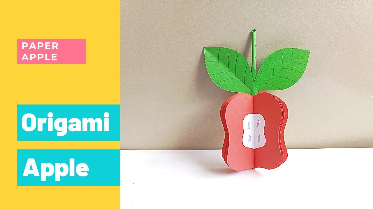 How to make paper apple / Easy Origami / Origami for school / Paper ...