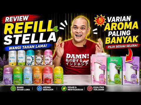 PENGHARUM RUANGAN AROMA TERBANYAK !! REVIEW STELLA MATIC ALAT OTOMATIS  VARIASI PRODUK JENIS WANGI