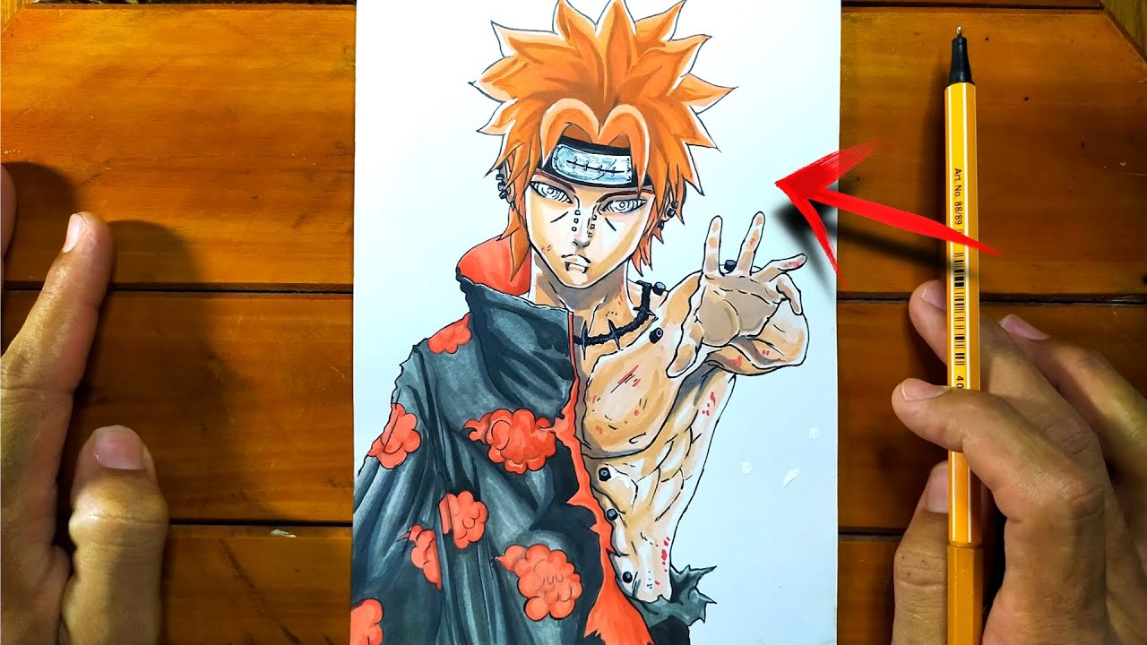 How to draw Pain naruto shippuden - YouTube